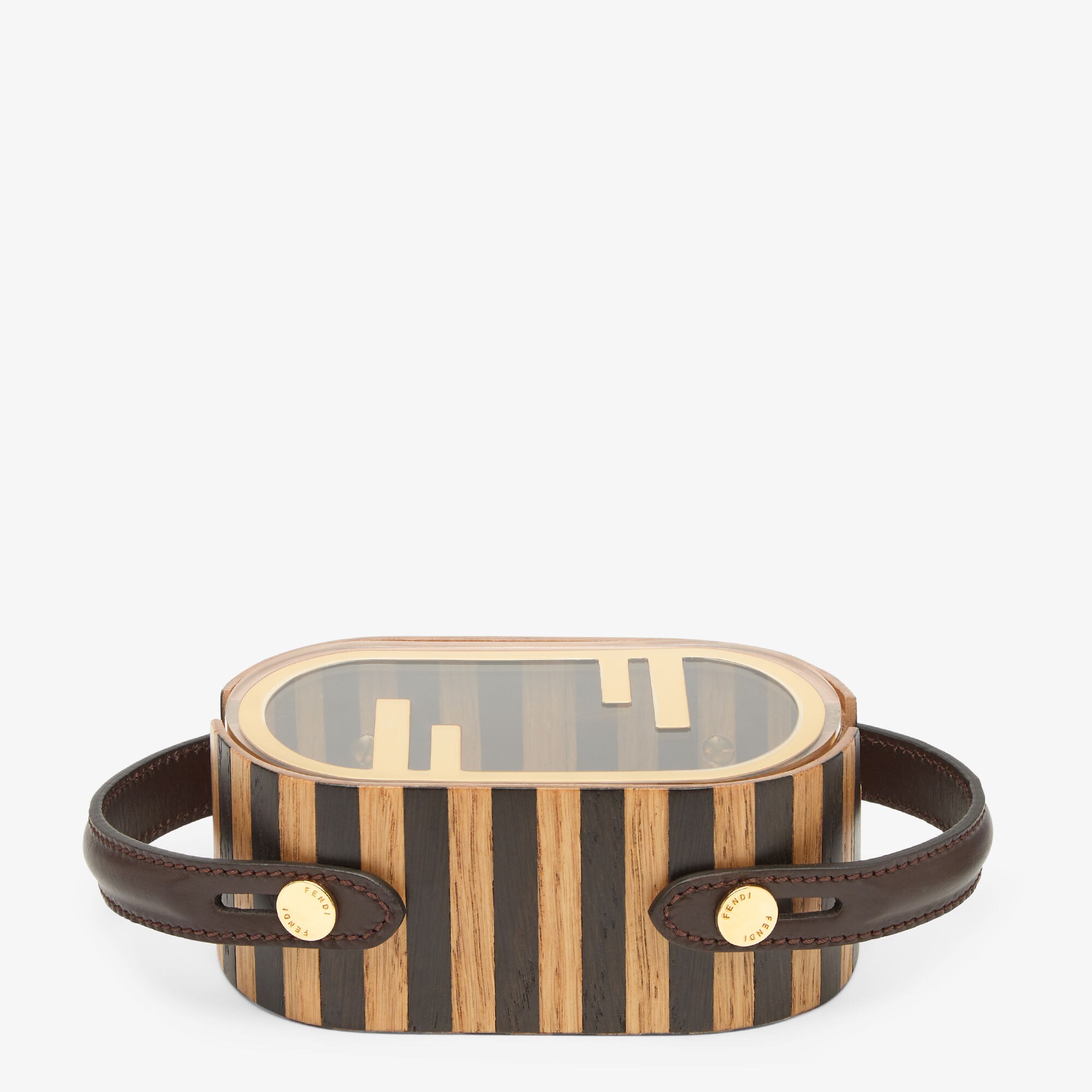 Fendi O’Lock Oval Box - Pequin wood box | Fendi