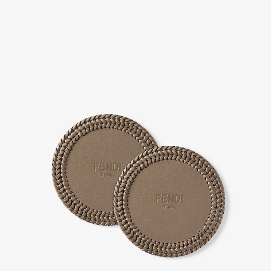 Ensemble de 2 sous-verres Fendi Roma - Sous-verres en nappa couleur ...