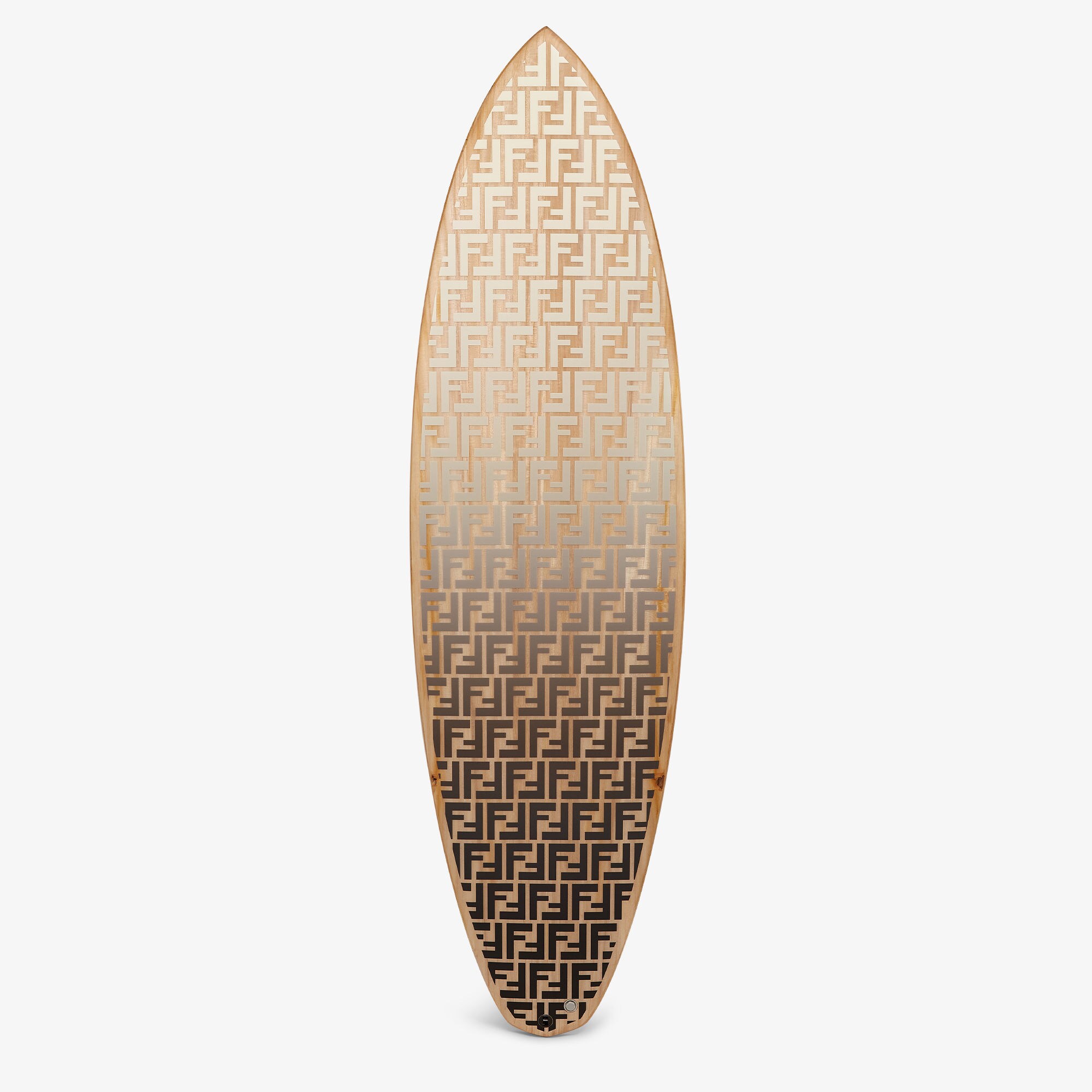 Surfboard - Brown wooden surfboard | Fendi