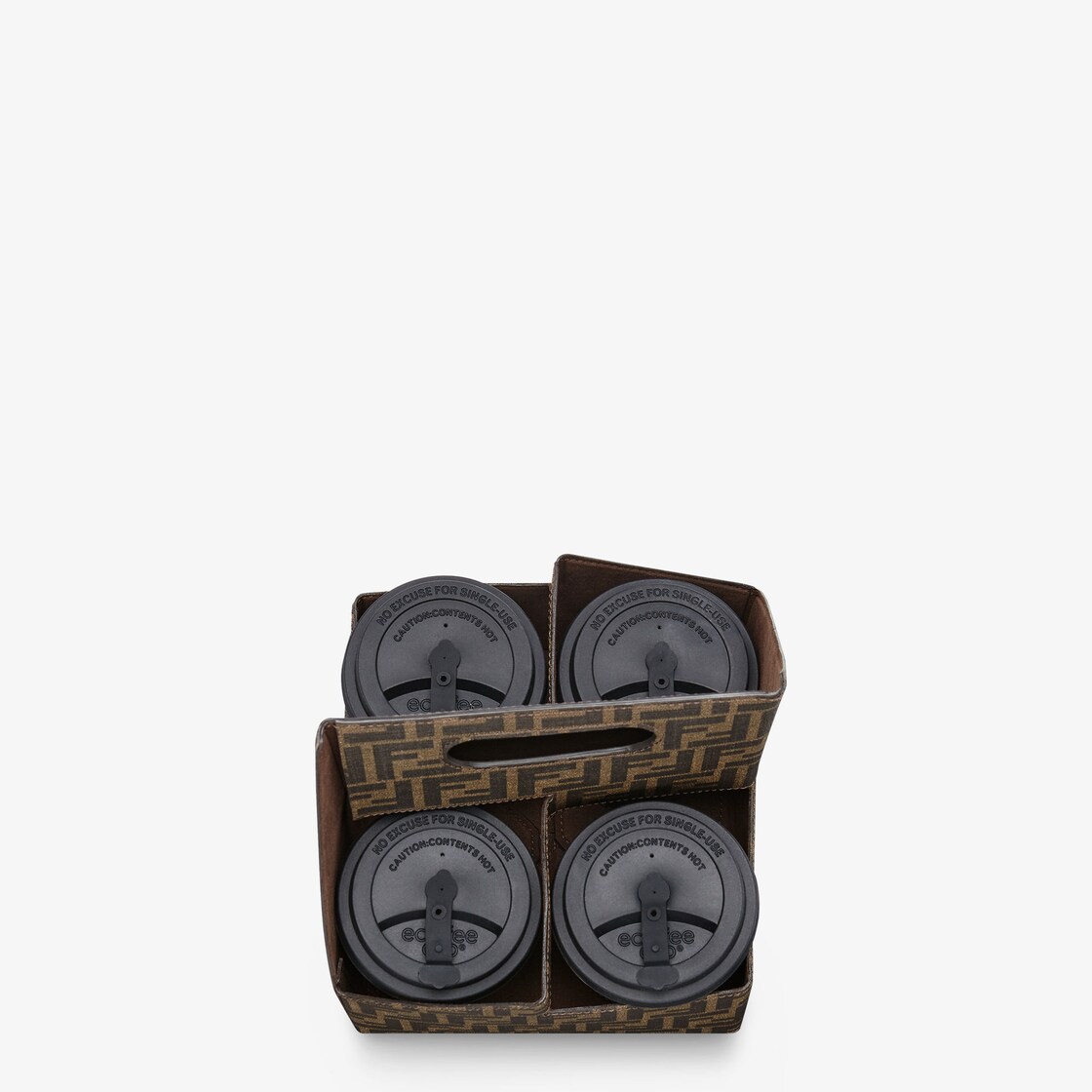 FF杯托-棕色FF帆布杯托-男士旅行和生活配件-FENDI芬迪官网