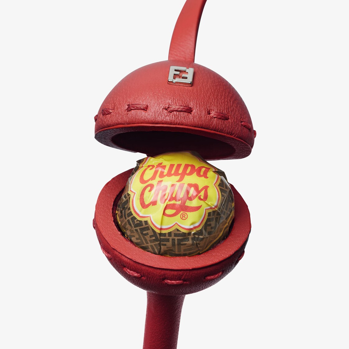 Charm Chupa Chups Holder Piel Burdeos | Fendi