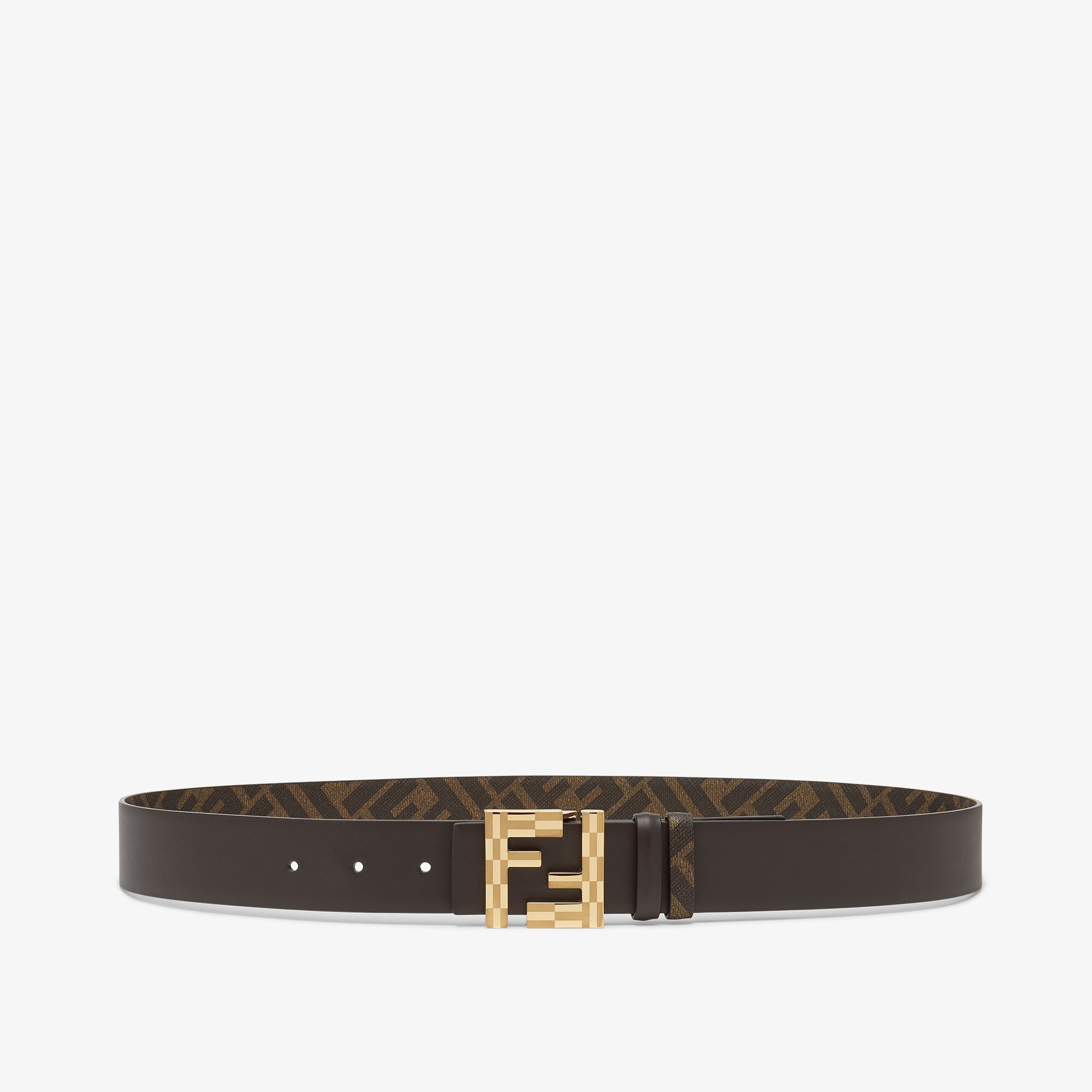 FF Squared Belt Leather Brown | Fendi FF Squared Belt Leather Brown | Fendi