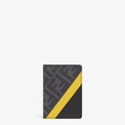 Fendi Diagonal Card Holder - Gray fabric card holder | Fendi