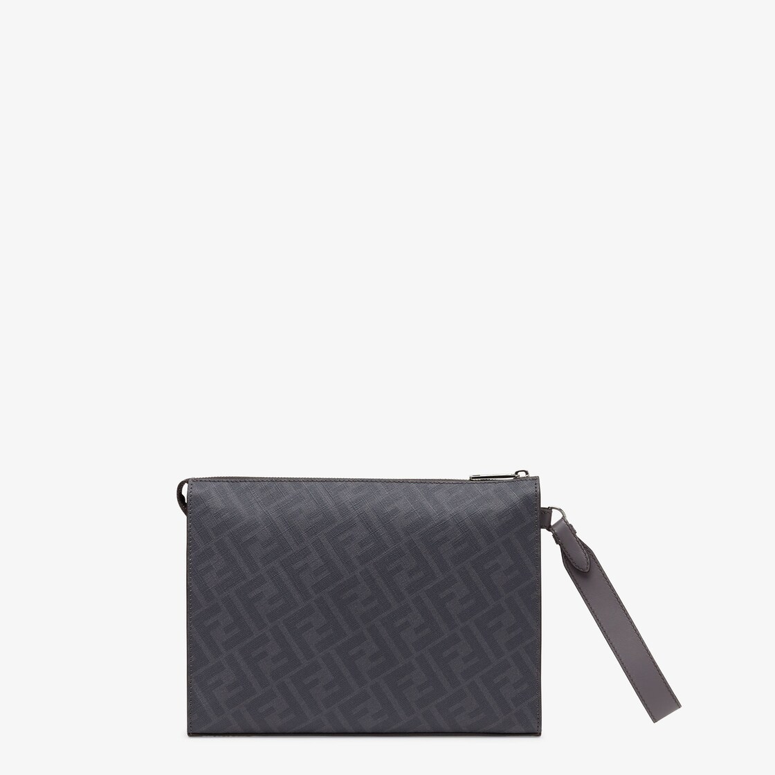 Cartera plana Fendi Diagonal Tejido Gris | Fendi