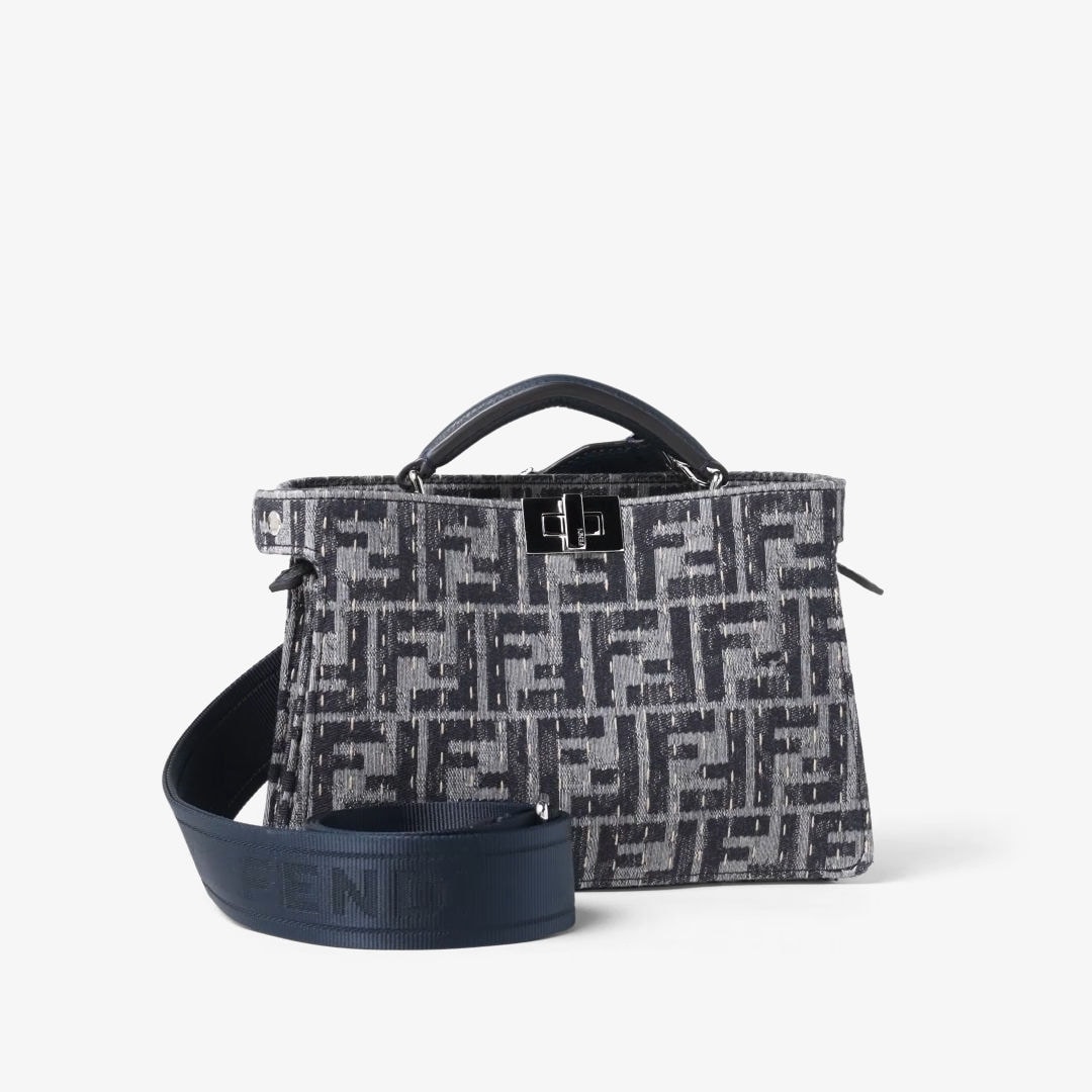 Peekaboo ISeeU X-Cross Fabric Blue | Fendi Peekaboo ISeeU X-Cross Fabric Blue | Fendi