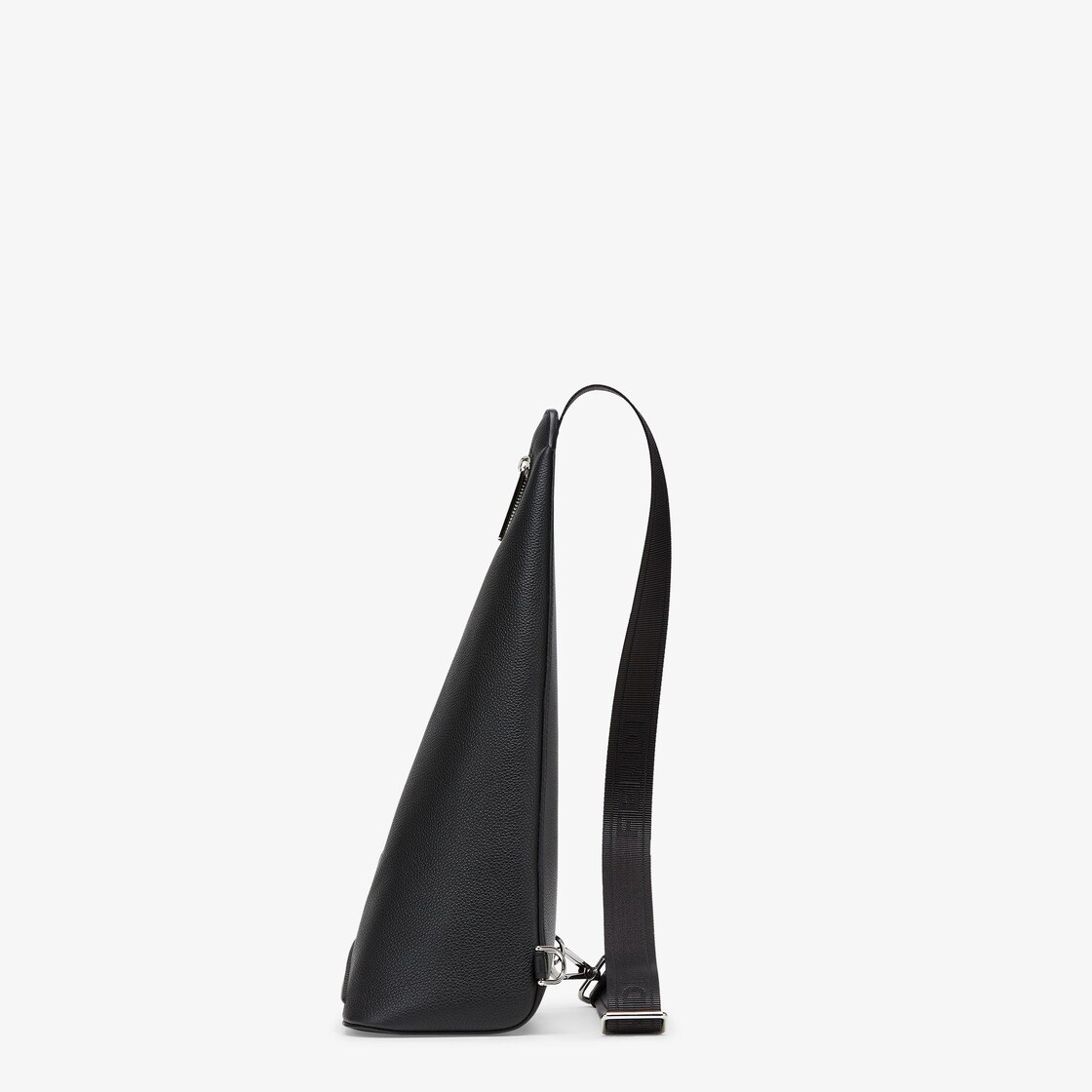 Fendi Roma Leather Fendi Cono - One-shoulder backpack in black leather ...