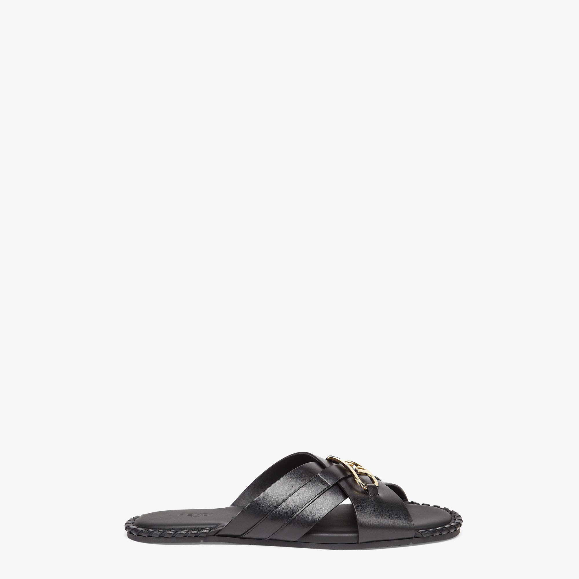 Sandalen - Fußbett aus Leder in Schwarz | Fendi