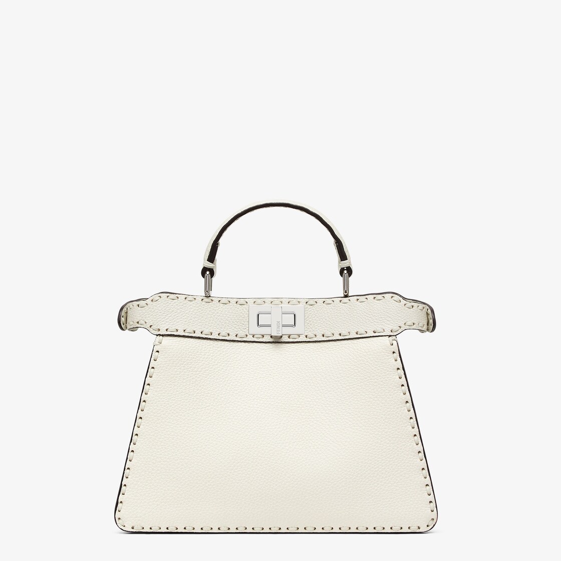 Peekaboo ISeeU Small Selleria Blanc | Fendi