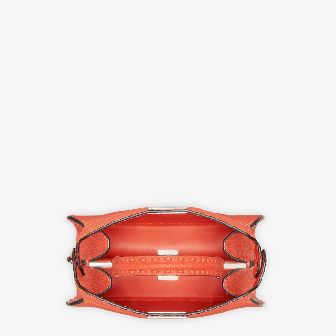 Peekaboo ISeeU Small Cuir Cuoio Romano Orange | Fendi