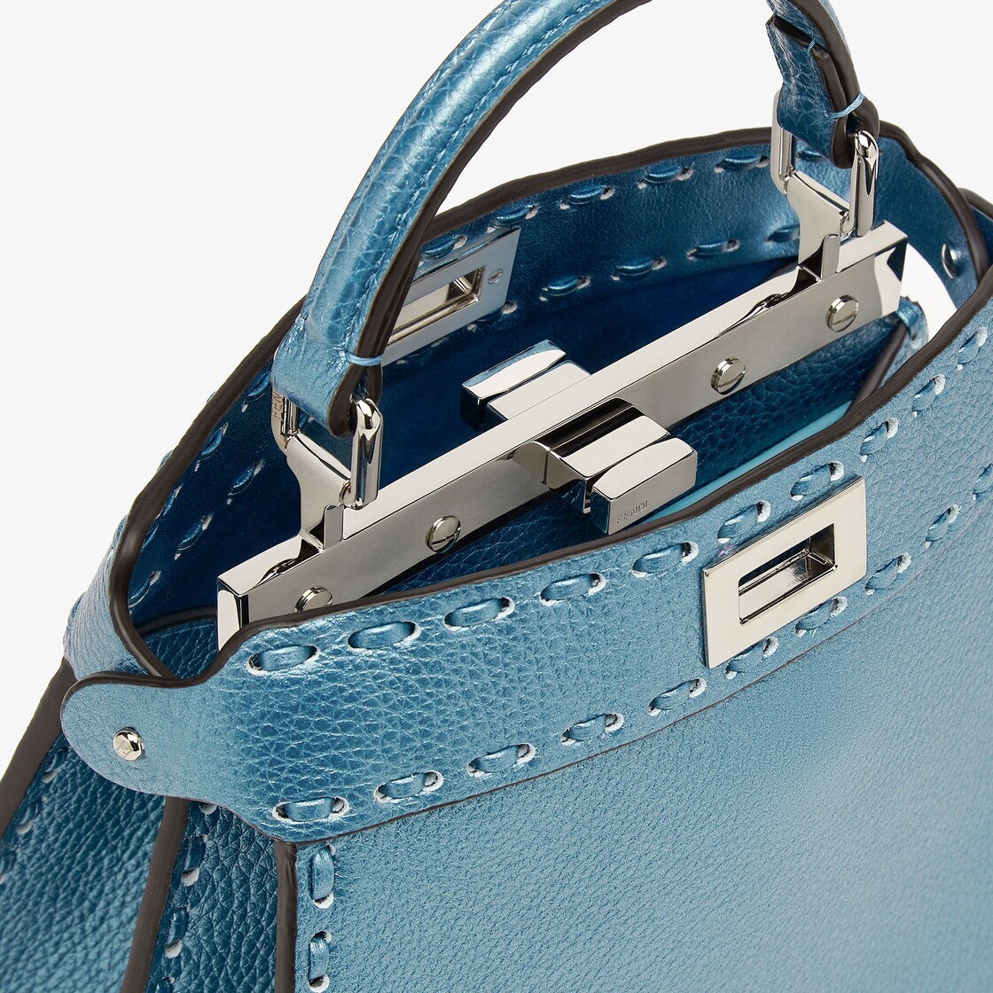 Peekaboo ISeeU Petite Selleria Bleu | Fendi