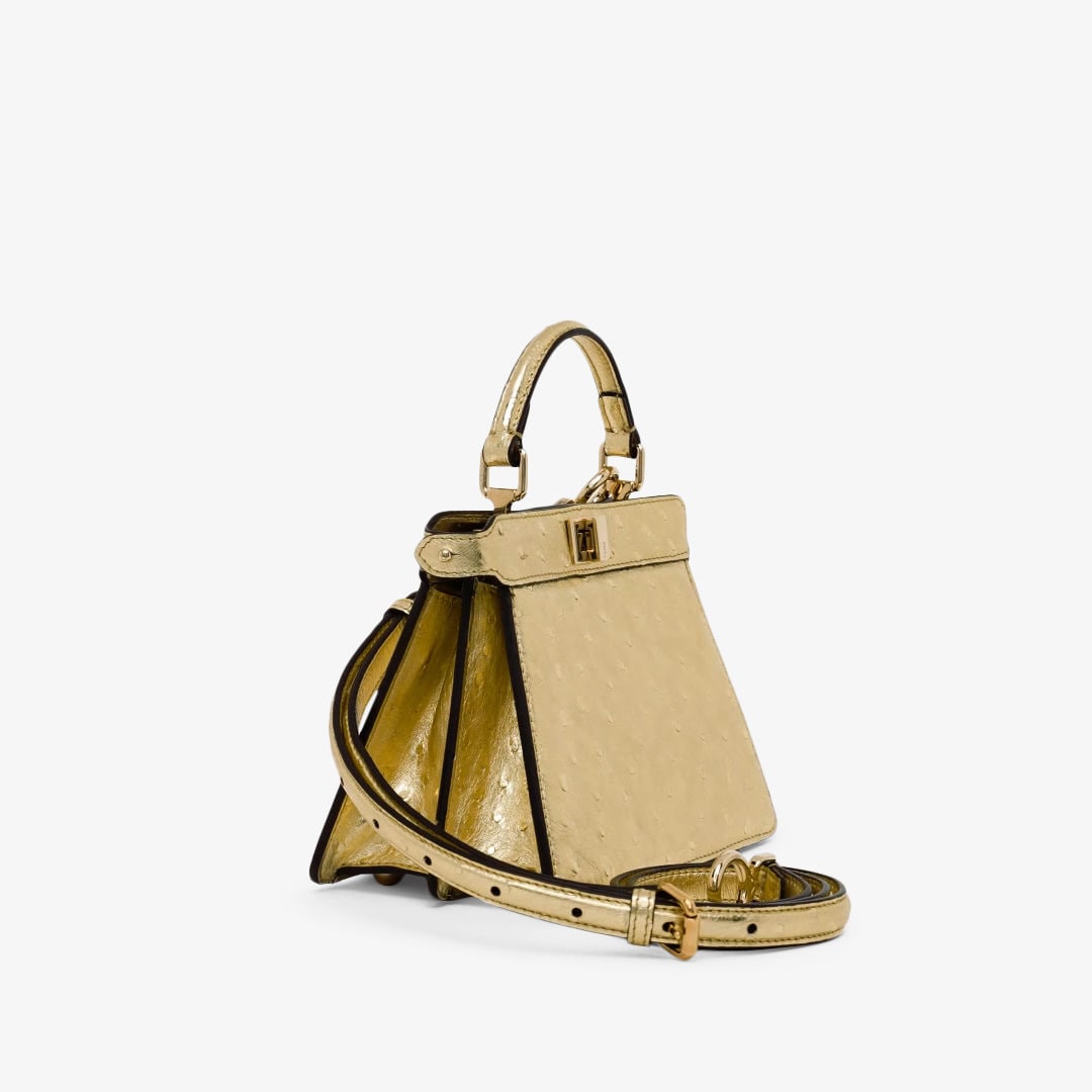 Peekaboo ISeeU Petite Cuirs exotiques Doré | Fendi