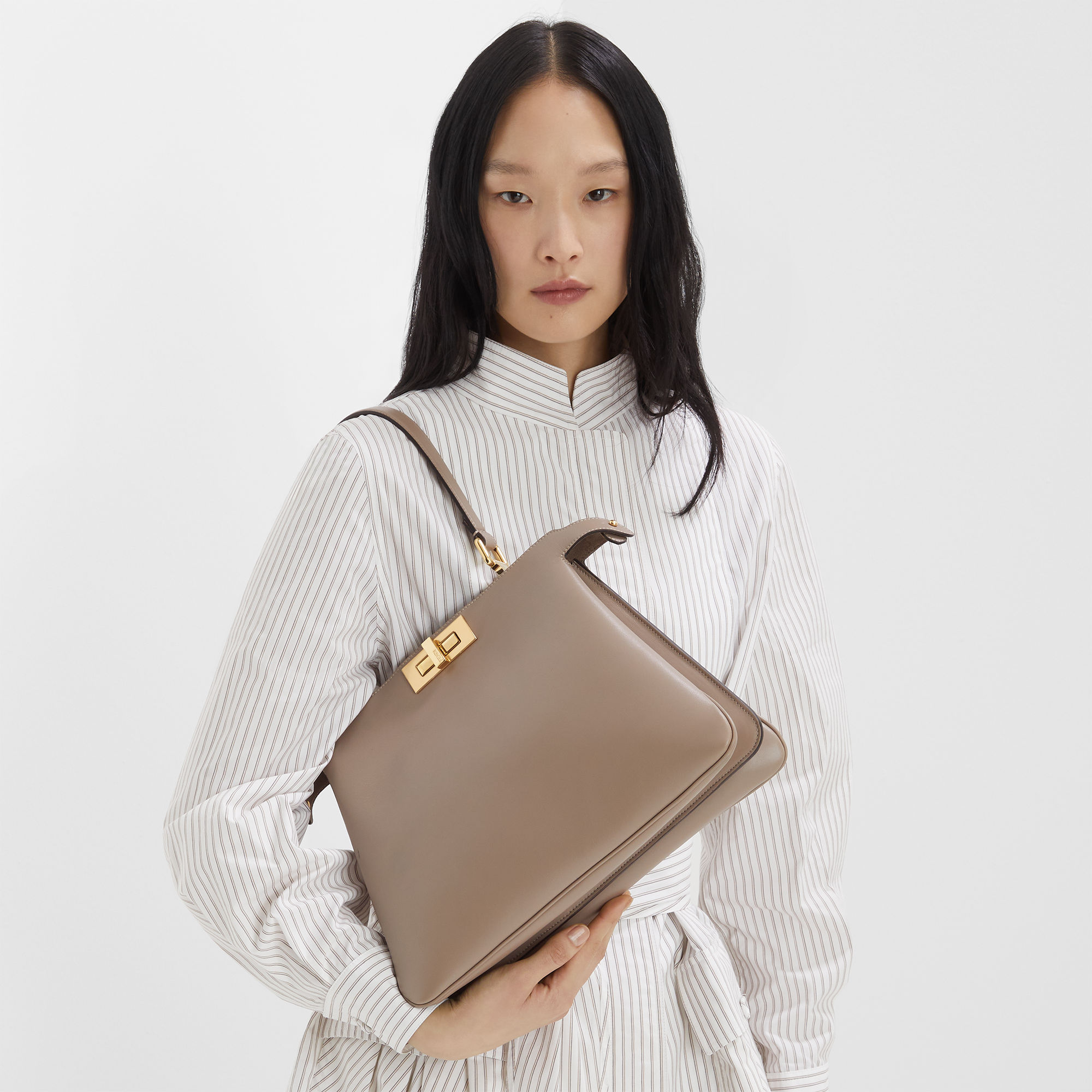Peekaboo Soft Medium Leather Gray | Fendi Peekaboo Soft Medium Leather Gray | Fendi