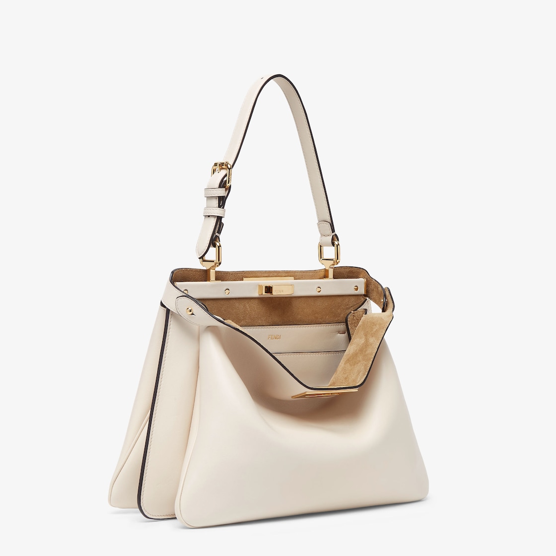 ピーカブー ソフト ミディアム レザー ホワイト | Fendi ピーカブー ソフト ミディアム レザー ホワイト | Fendi
