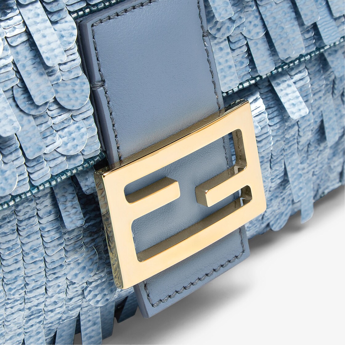 Baguette Sequins or crystals Light blue | Fendi