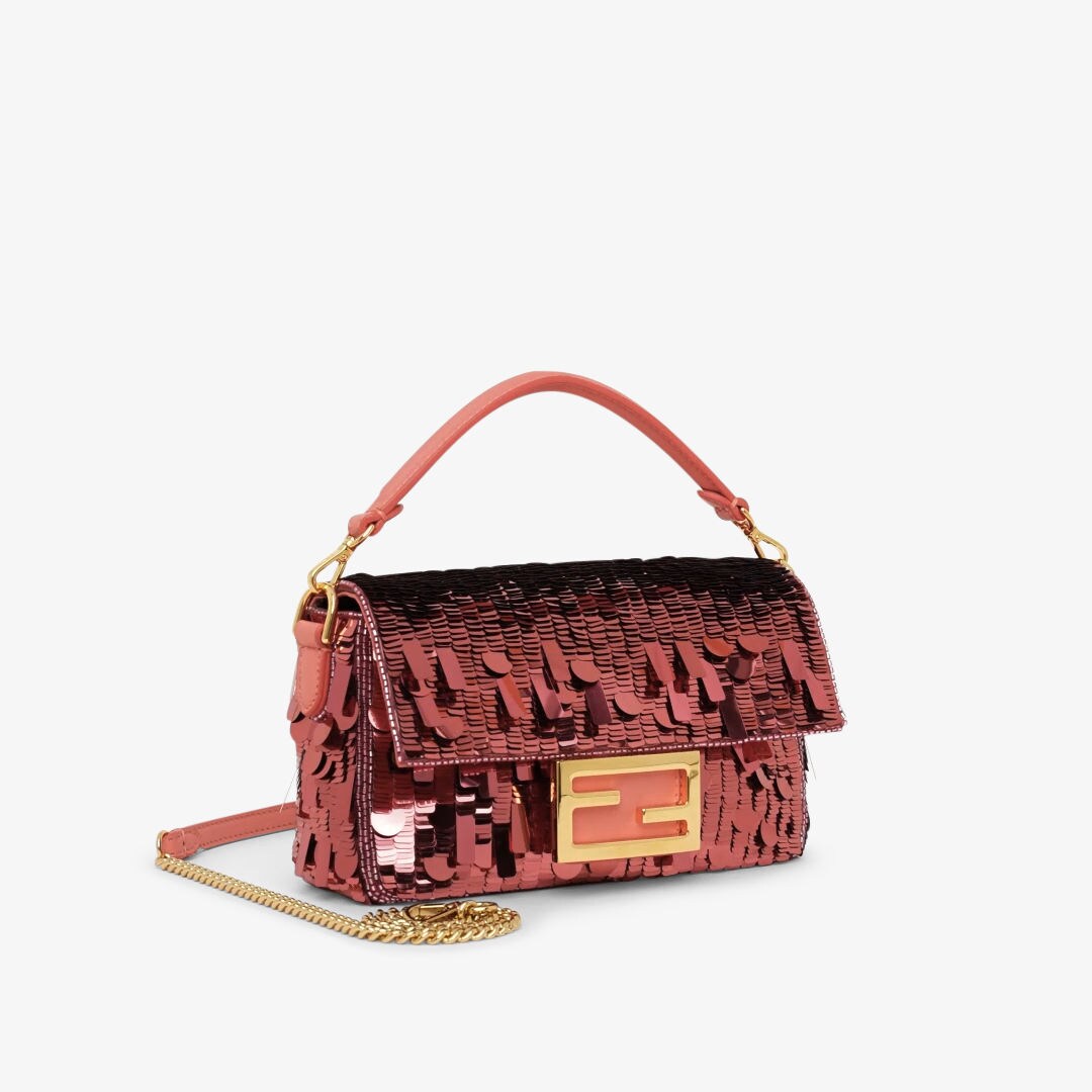 Baguette Mini Sequins or crystals Pink | Fendi