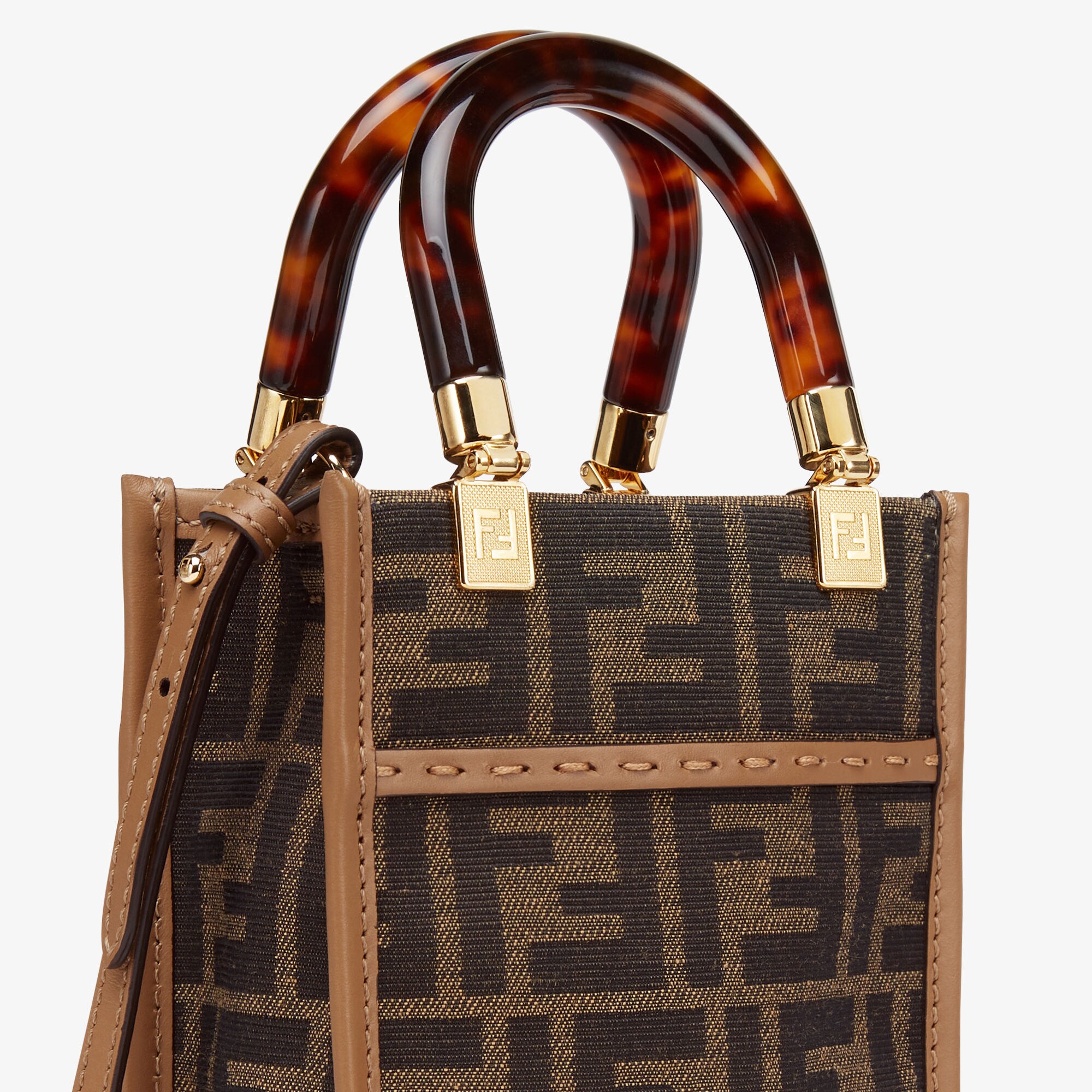 サンシャイン ショッパー ミニ ファブリック ブラウン | Fendi サンシャイン ショッパー ミニ ファブリック ブラウン | Fendi
