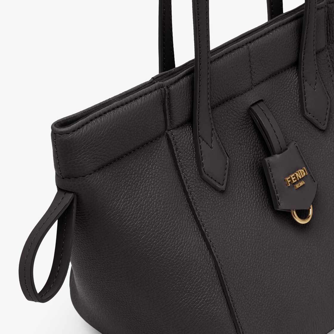 Fendi Origami Mini - Black leather mini bag that can be transformed | Fendi