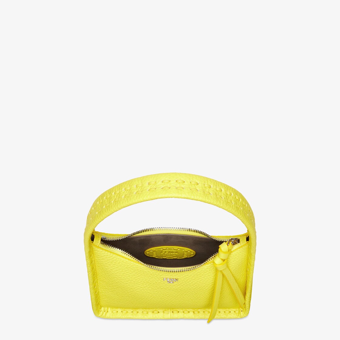 Mini Fendessence - Piccola borsa in Selleria colore giallo acido con ...