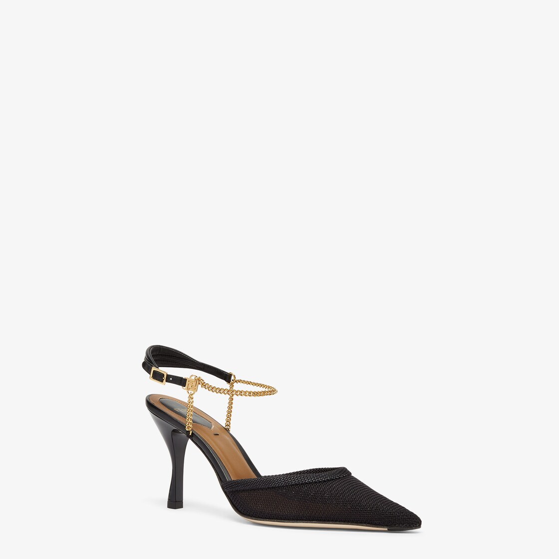 Colibrì Lite - Slingback mit hohem Absatz aus Netz in Schwarz | Fendi