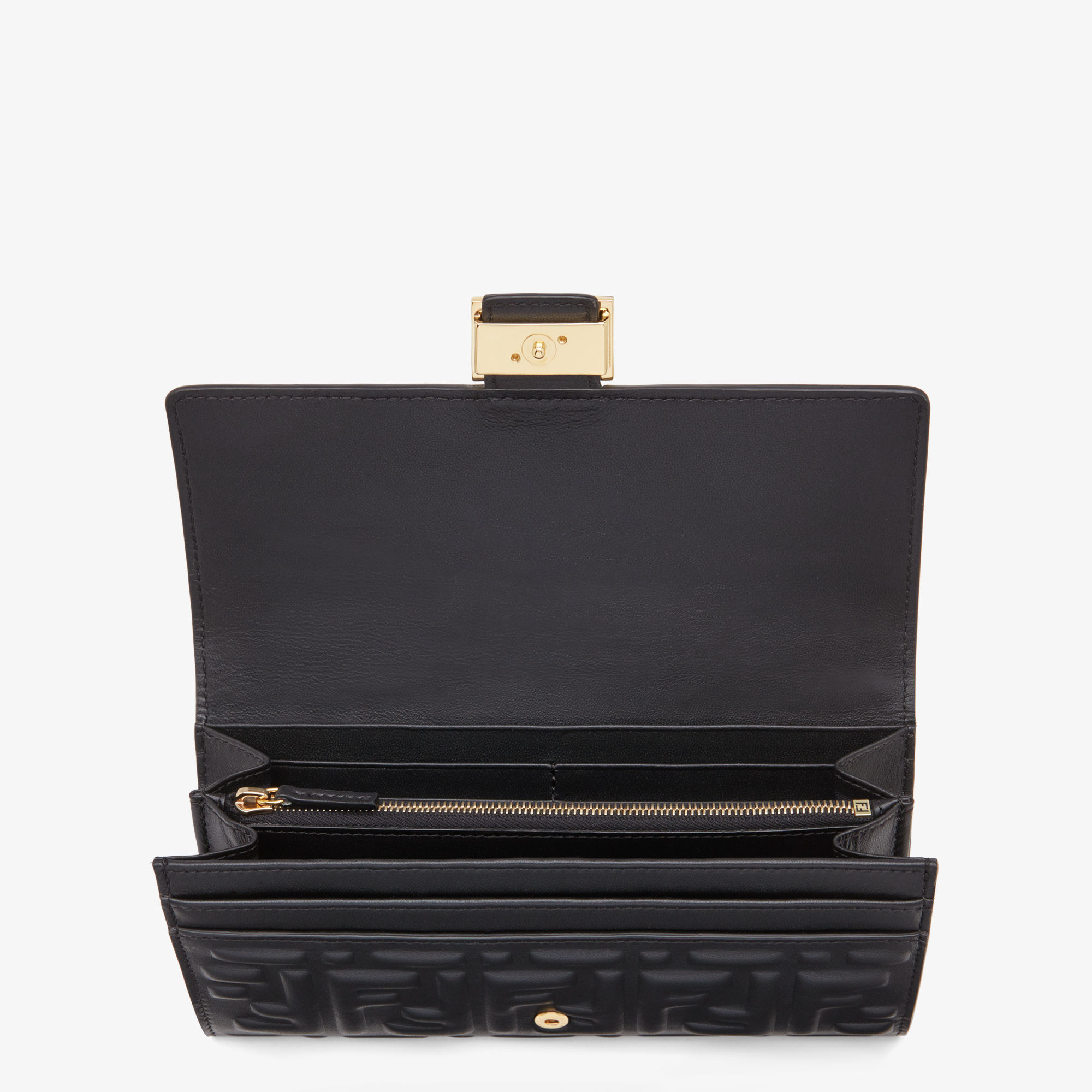 バゲット 長財布 レザー ブラック | Fendi バゲット 長財布 レザー ブラック | Fendi