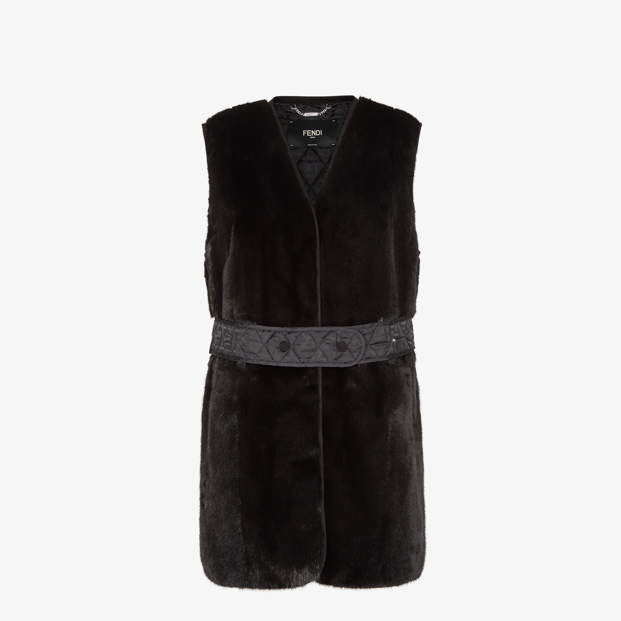 Chaleco Pelo Negro | Fendi