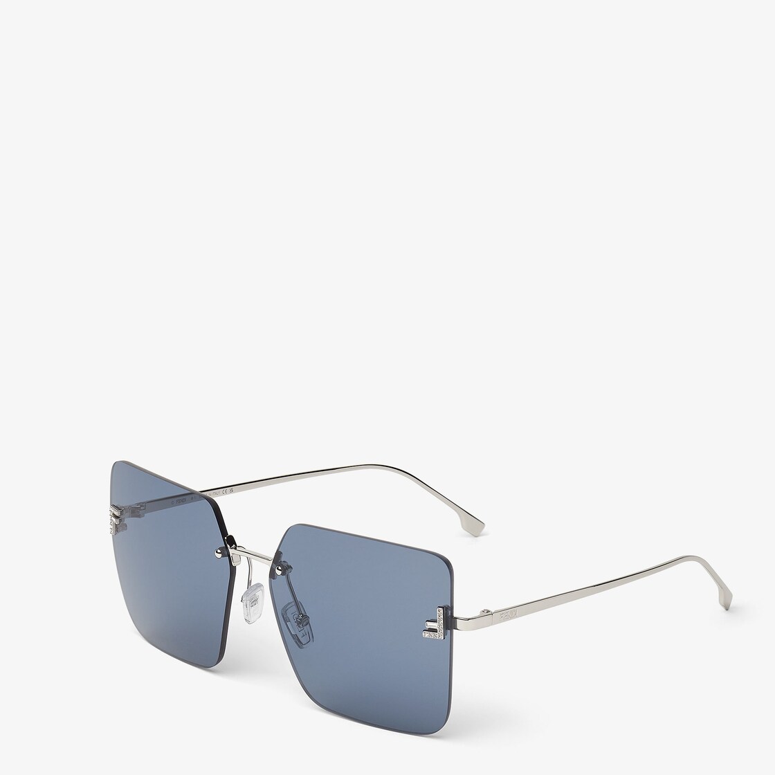 FENDI First Crystal-银色饰面金属太阳镜-女士太阳眼镜-FENDI芬迪官网
