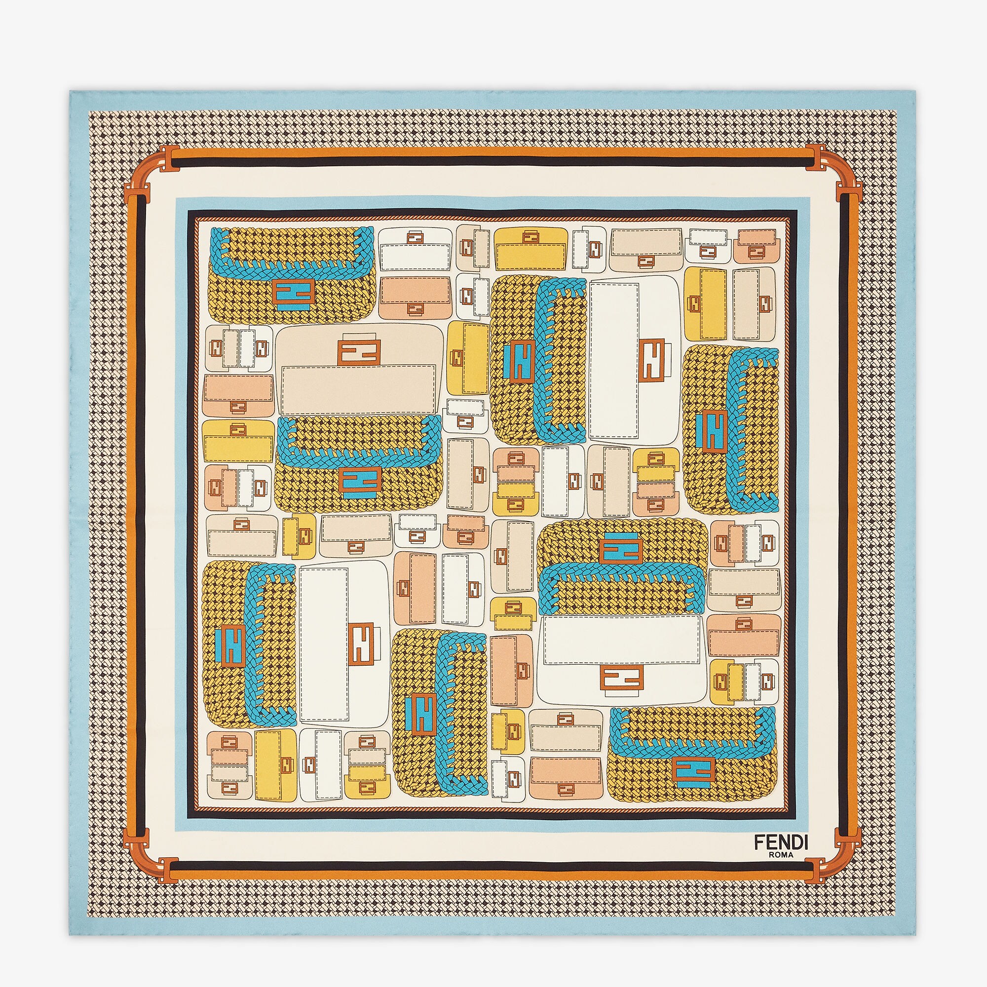 Baguette Foulard Silk Light blue | Fendi Baguette Foulard Silk Light blue | Fendi