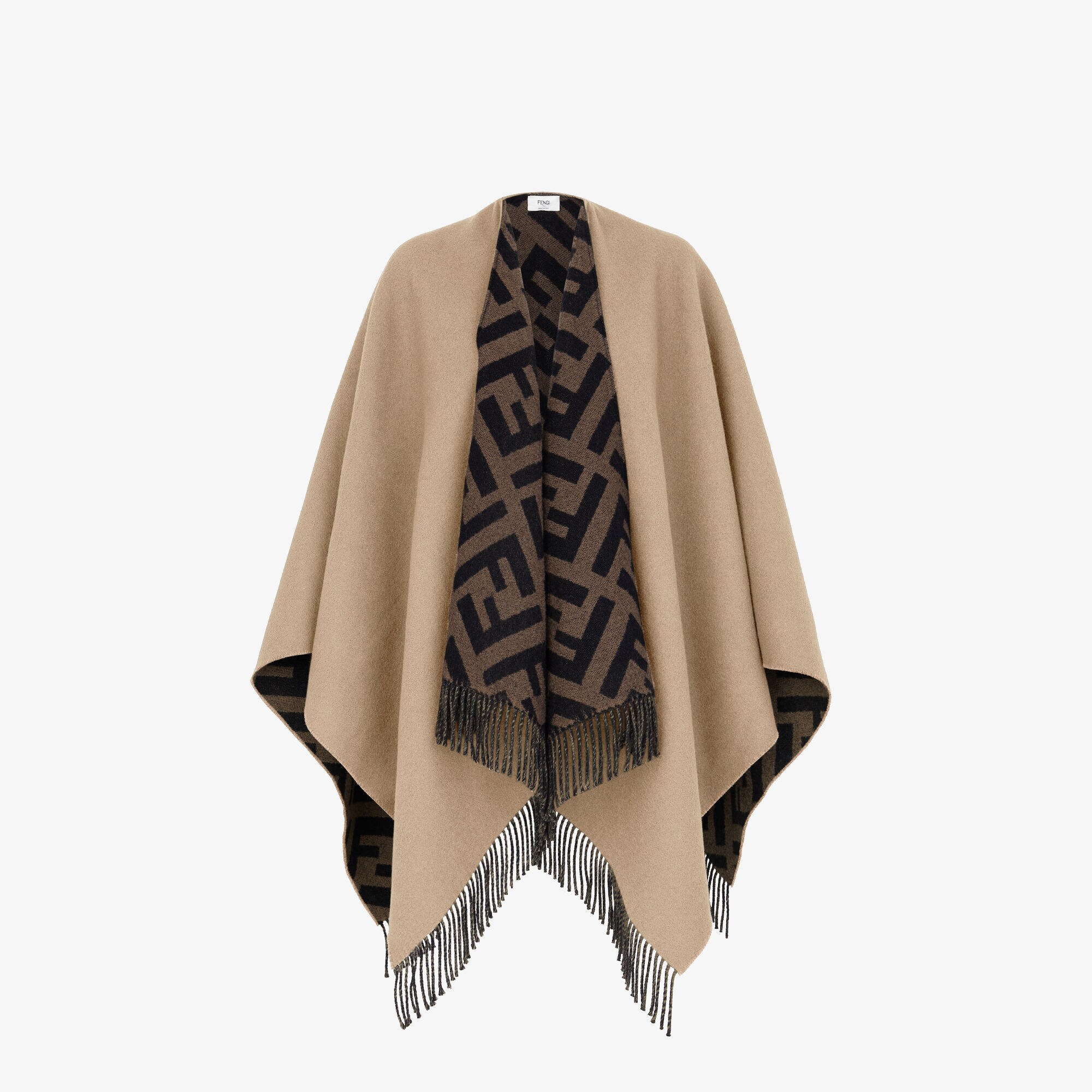 FF Poncho Wool Beige | Fendi