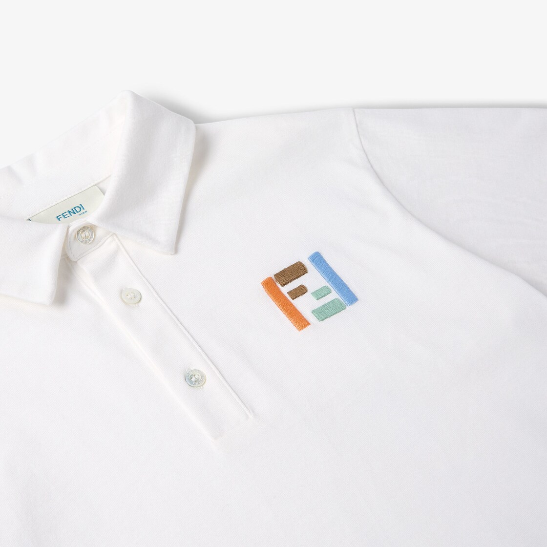 Polo enfant Coton Blanc | Fendi