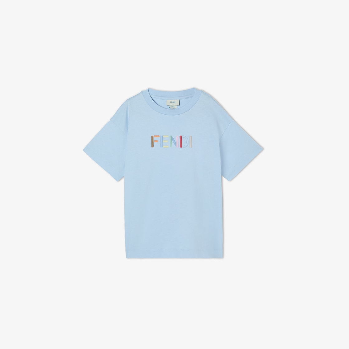 T-shirt enfant Coton Bleu clair | Fendi